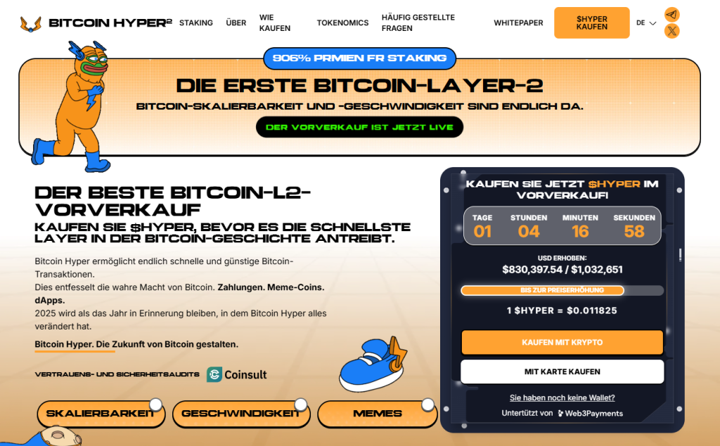 Bitcoin Hyper kaufen 2025: Bitcoin-Layer 2 im Presale