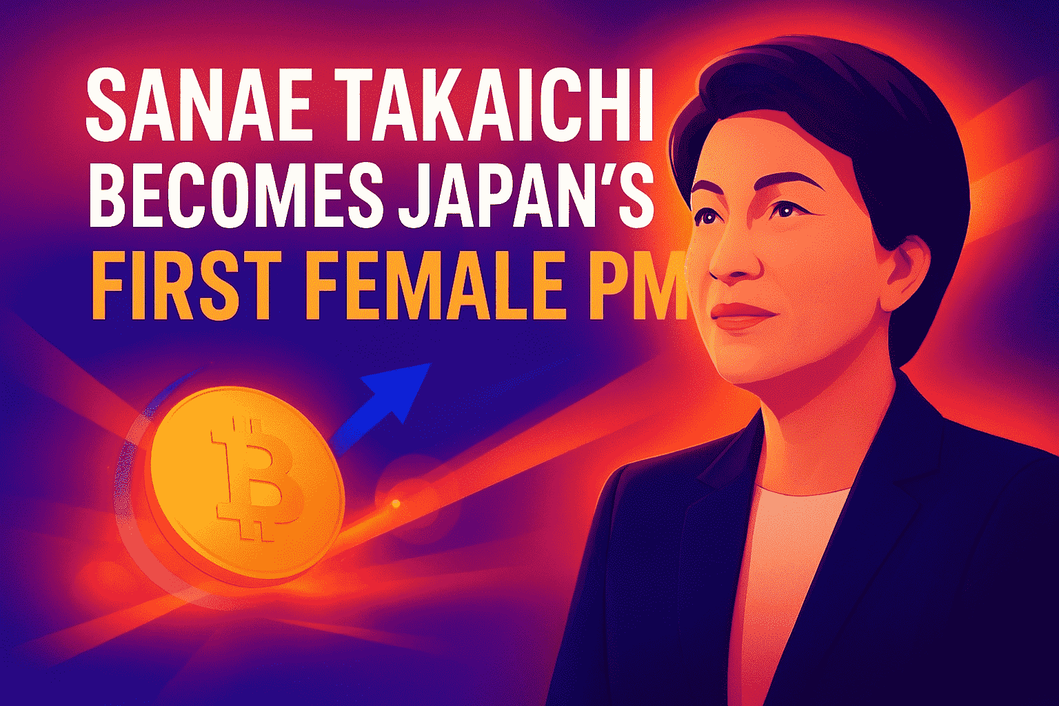 Sanae Takaichi Set to Become Japan’s First Female Prime Minister — Bitcoin Surges to Record Highs