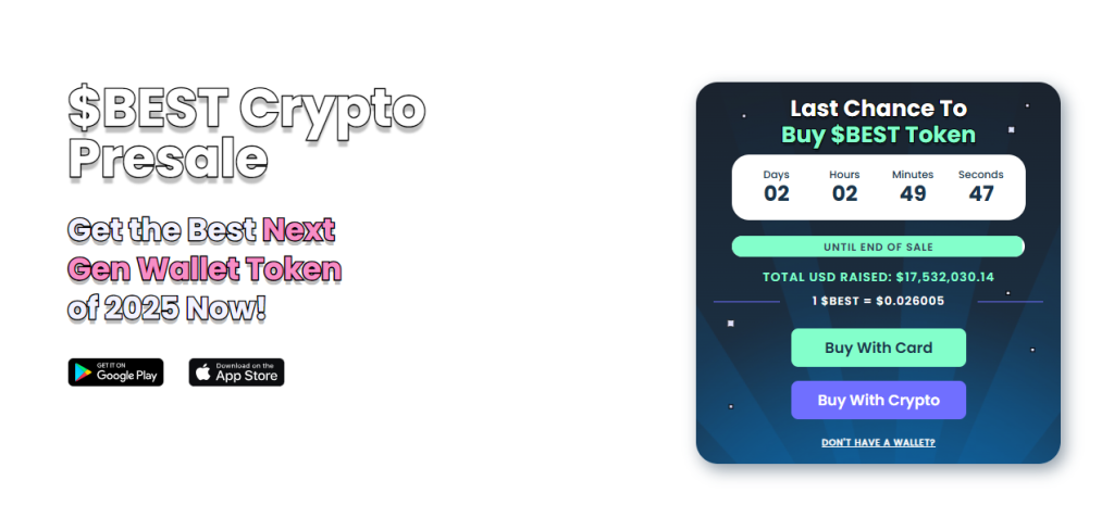 Best Crypto to Buy Now? $BEST Token Presale Nears $18M